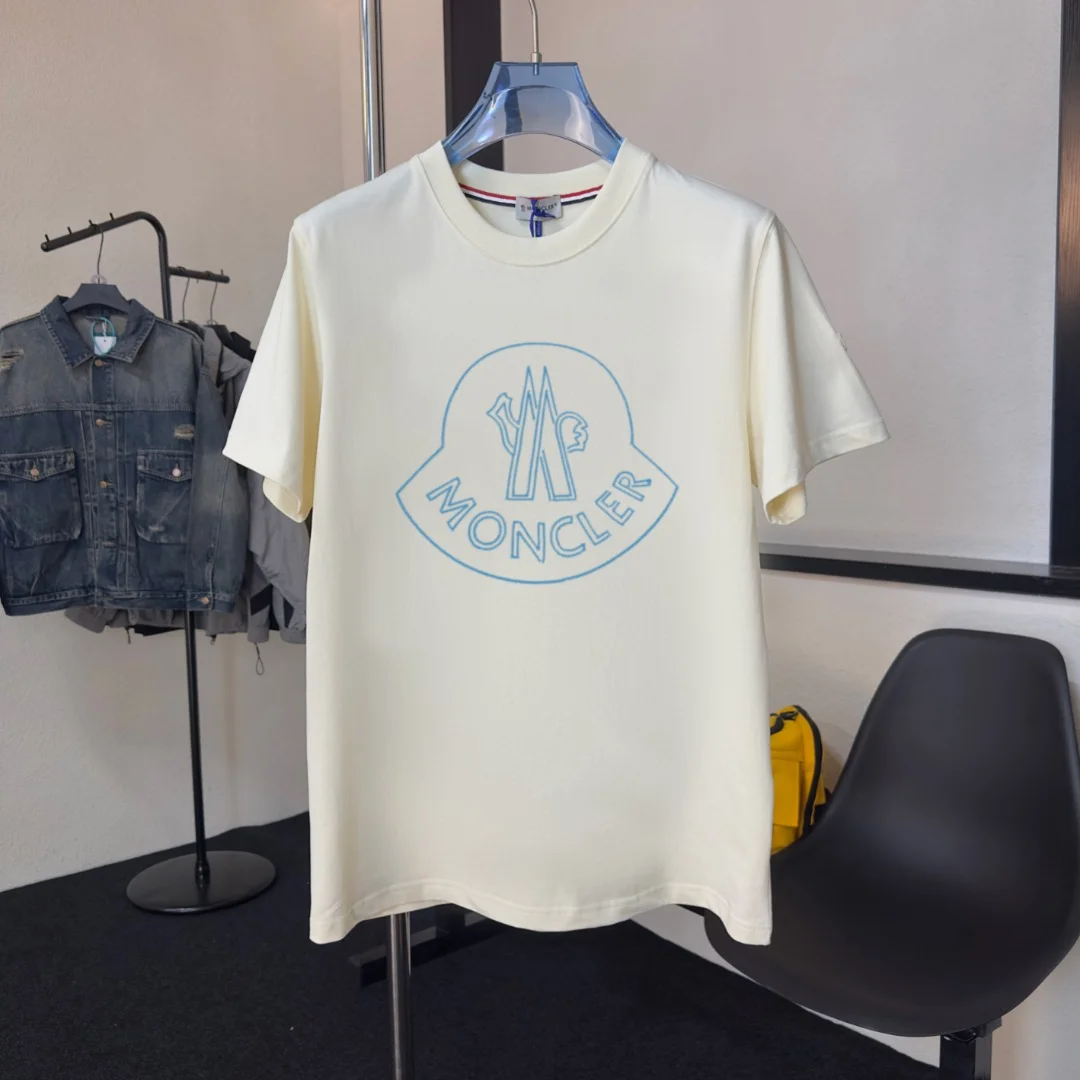 Moncler 2025 Beige Crew T-Shirt (NFC, Embroidery) - Acbuy Spreadsheet
