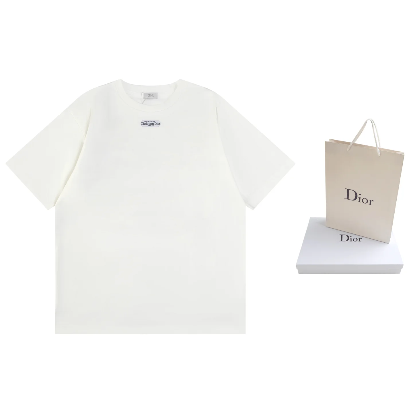 Dior White Paris Logo T-Shirt - Acbuy Spreadsheet